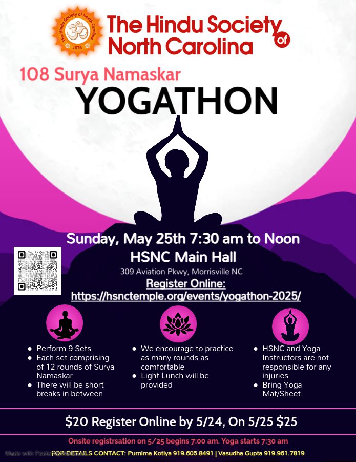 Yogathon 2025 - The Hindu Society of North Carolina